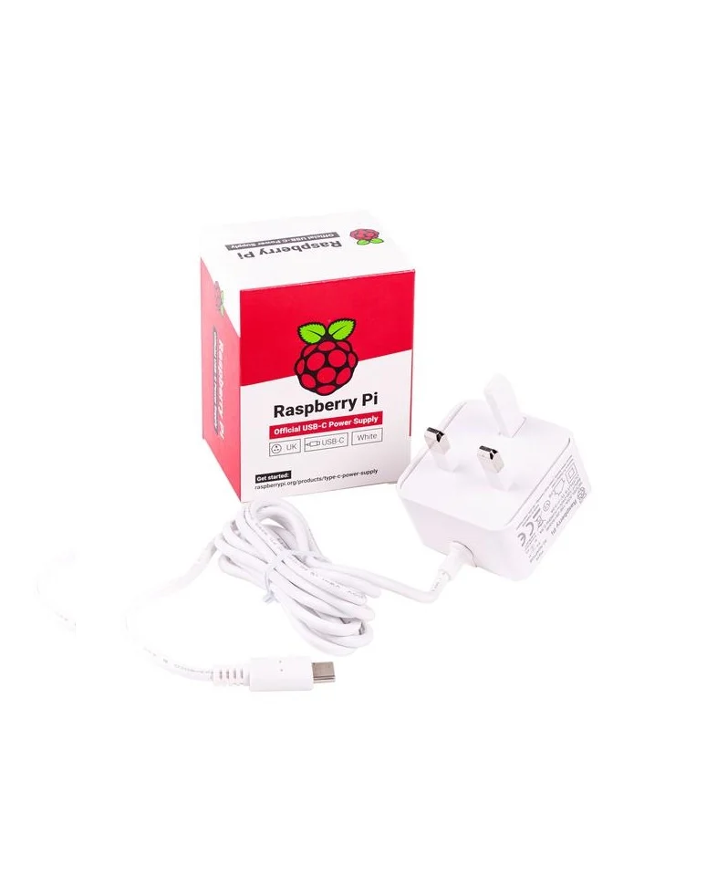 Aspberry Pi Accessory Raspberry Pi 4 Model B Official Psu Usb C 51v 3a Uk Plug White